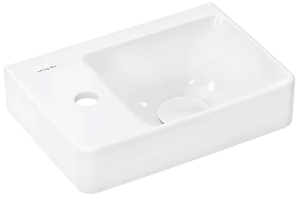 Hansgrohe Xelu Q - Umývátko 36x25 cm, bez přepadu, otvor pro baterii vlevo, SmartClean, bílá 61085450
