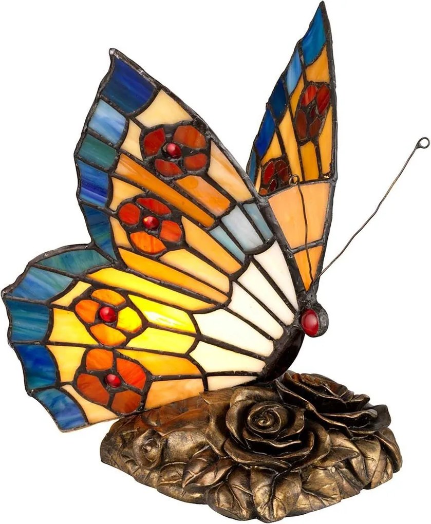 Tiffany lampa motýl Elstead QZ-OBUTTERFLY-TL