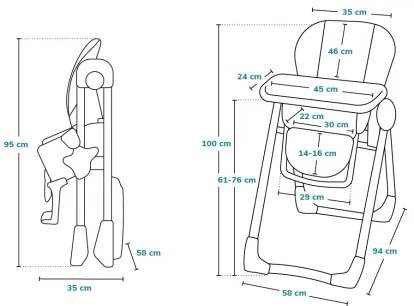 Lionelo - Dětská jídelní židle ZANNA béžová
