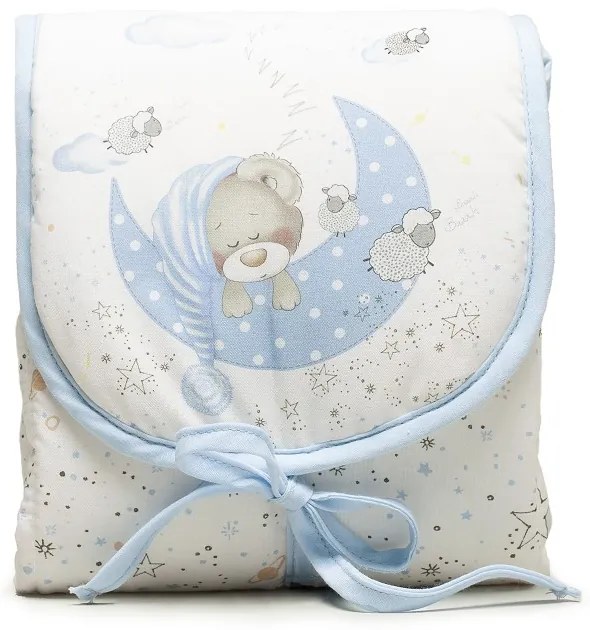 Interbaby Přebalovací pult s cestovní matrací 45x75 Spící medvěd modrý