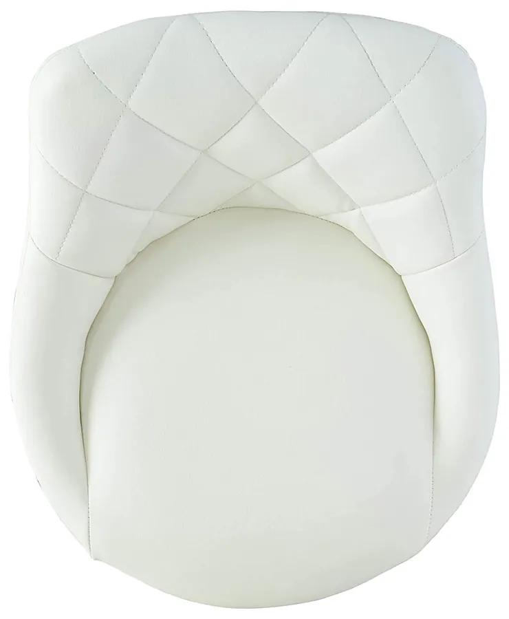 2 ks barových židlí s opěradlem, 2 barvy - bílá