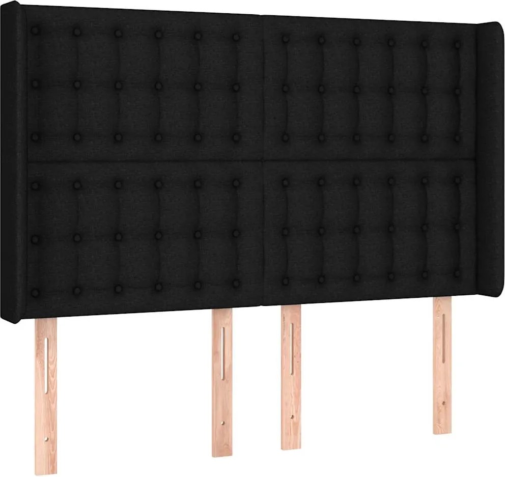 Box spring postel s matrací černá 140 x 190 cm textil 3132307