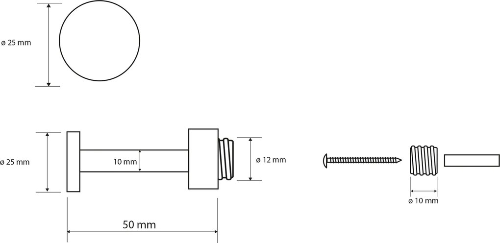 Sapho, X-ROUND věšáček 50mm, chrom