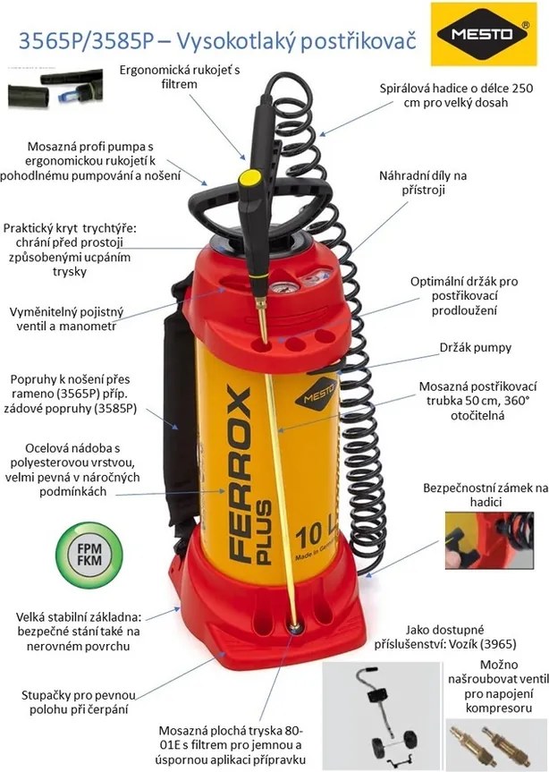 Postřikovač FERROX PLUS MESTO 3565P 6l M3565P