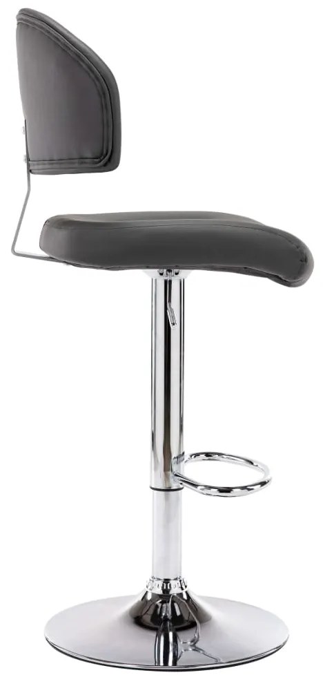 Barová stolička Reiby - umělá kůže | šedá