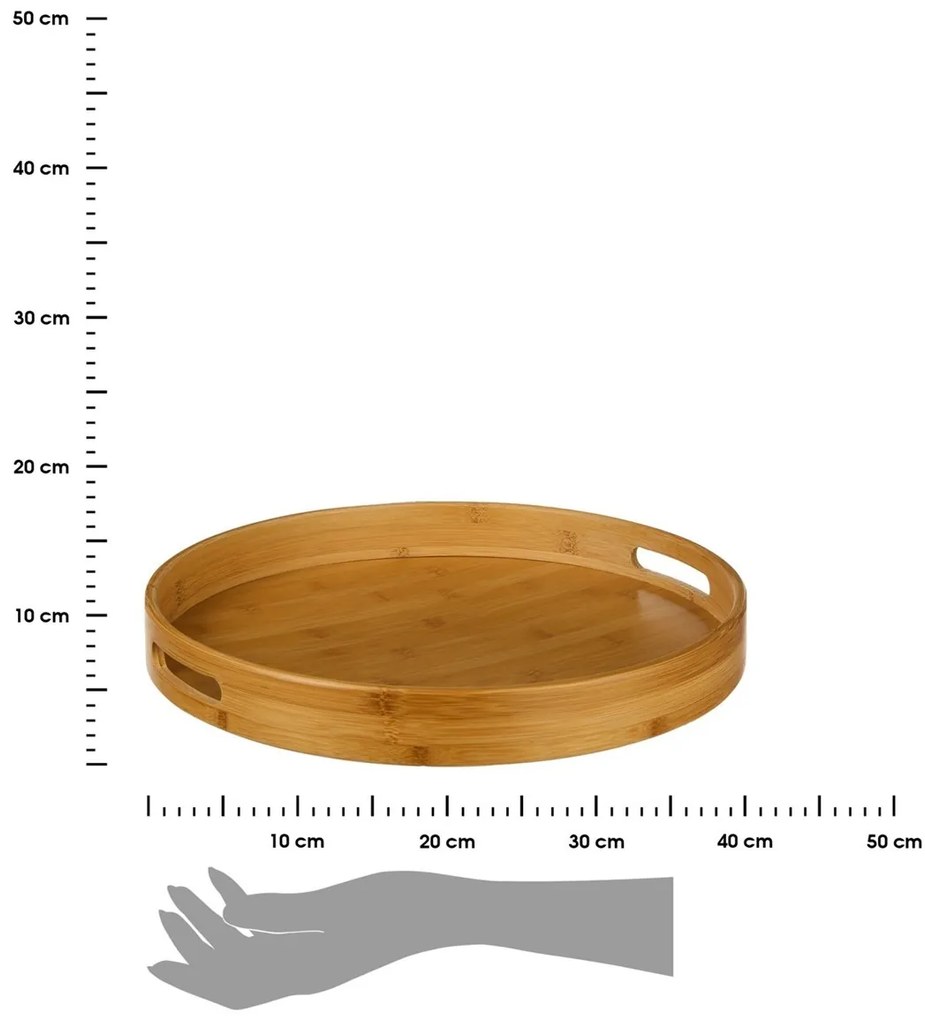 Bambusový podnos SIMPLY 40 cm hnědý