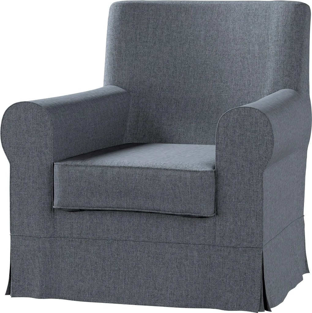 Potah na křeslo IKEA Ektorp Jennylund barva šedá látka pletený vzor