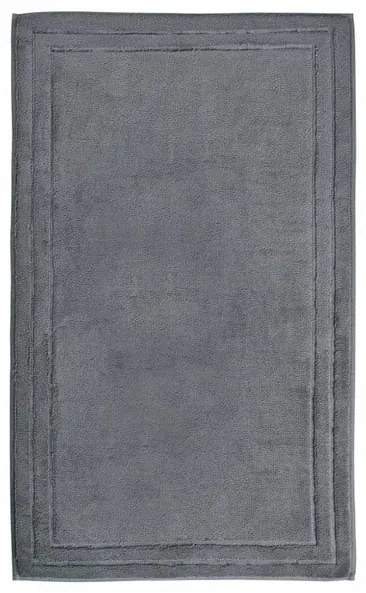 Tmavě šedá koupelnová předložka s příměsí bavlny Aquanova Riga, 70 x 120 cm