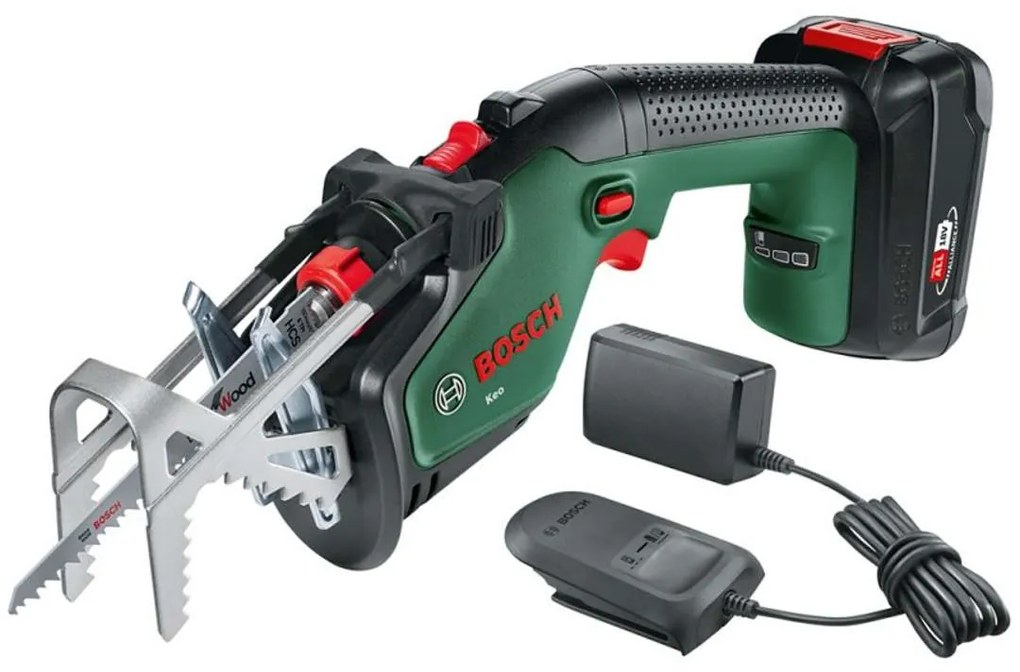Bosch - 18V AKU mečová pila, 1x aku 2,0 Ah Li-Ion, nabíječka 0600861A00