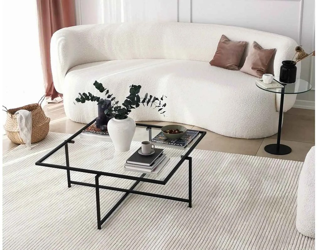Designový konferenční stolek Vallerie 85 cm černý