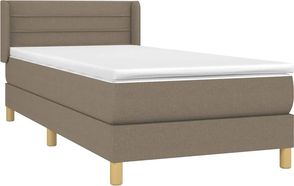 Box spring postel s matrací taupe 100 x 200 cm textil 3130333