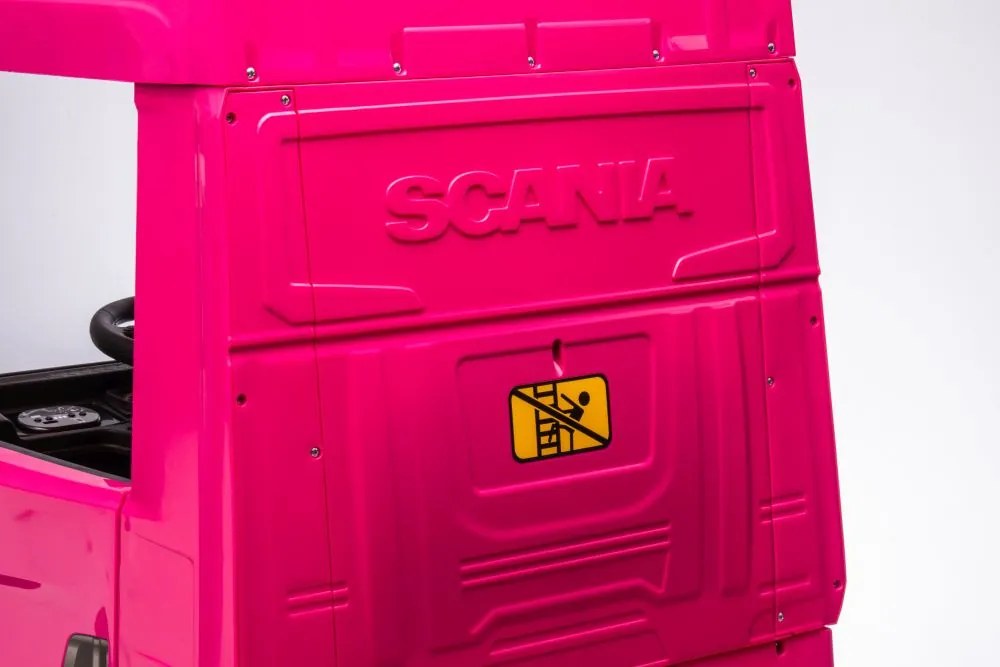 LEAN CARS Elektrické auto na baterie Scania 500R HL698 růžové 4x4