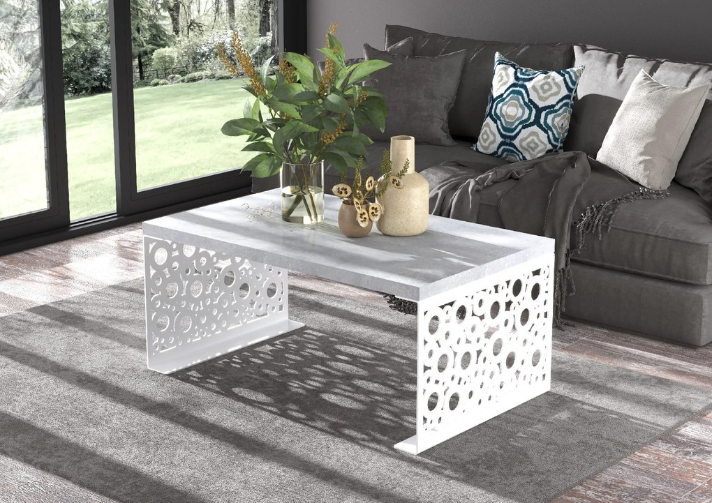 ADRK Furniture Konferenční stolek RINA 100x60 CT-RIN-W-BE