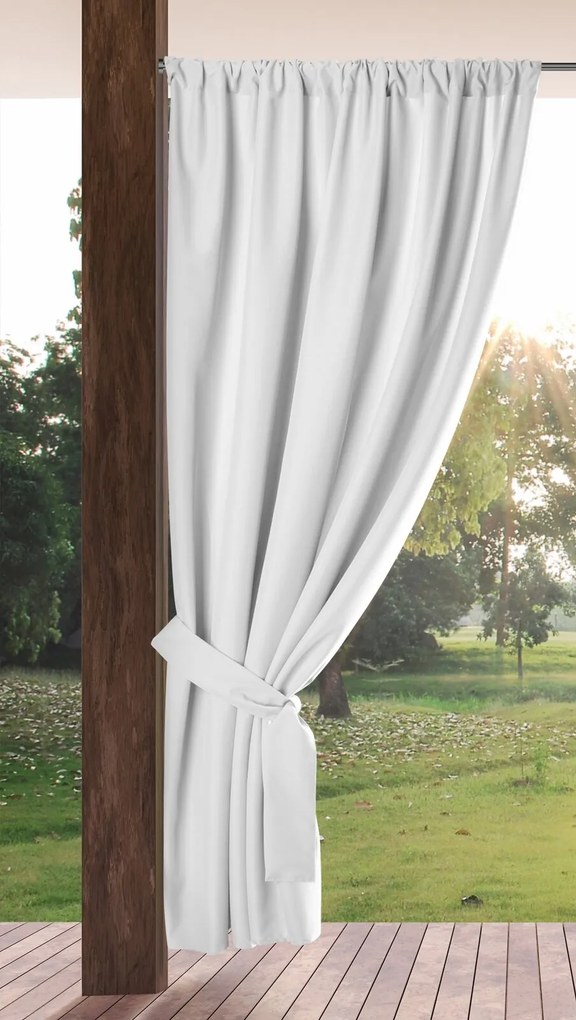 ZAHRADNÍ VODĚODOLNÝ ZÁVĚS NA PÁSCE GARDEN 155X200 CM BÍLÁ