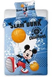 FARO Tekstylia DĚTSKÉ BAVLNĚNÉ POVLEČENÍ DUO - Mickey Mouse Slam Dunk 140x200/70x90cm