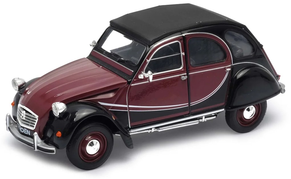 Welly Citroen 2CV 6 Charleston 1:24 černá burgund
