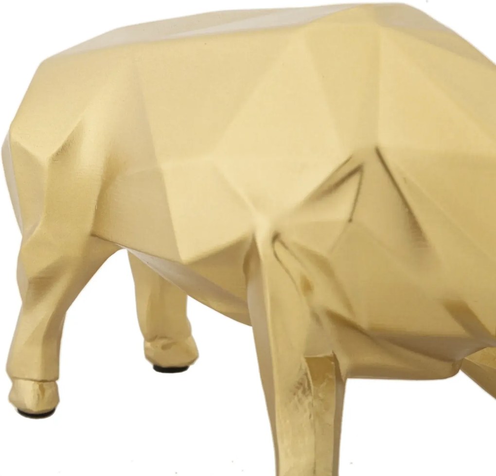 Dekorativní soška Bull 19,5 cm zlatá