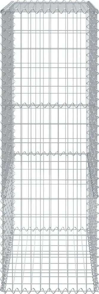 Gabionový koš s víkem 300 x 50 x 150 cm pozinkované železo 3295156