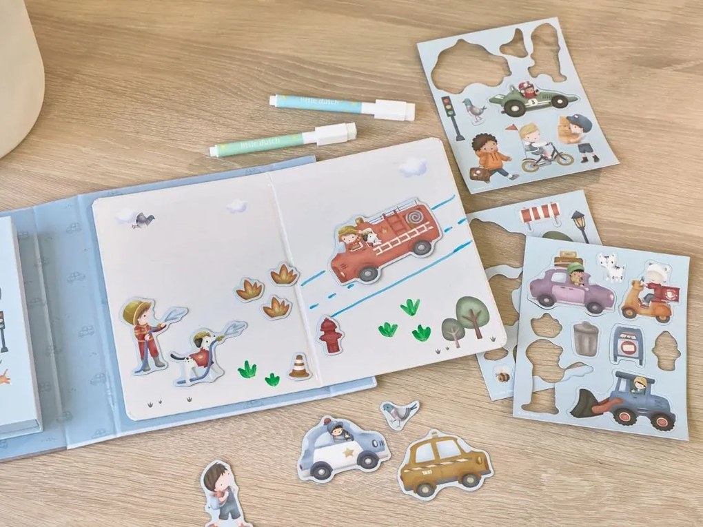 Little Dutch Knížka s magnety Jim Doprava