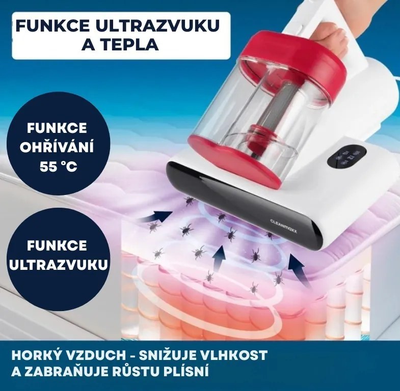 CleanMaxx Cyklónový sterilizační a dezinfekční vysavač s UV-C světlem DES-15061