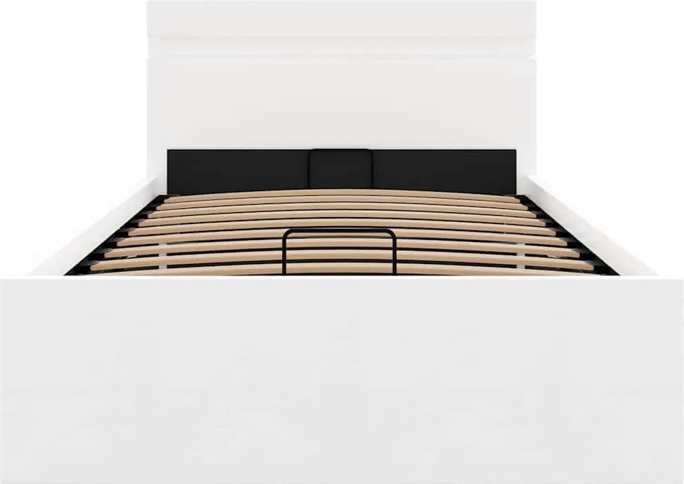 Rám postele LED s úložným prostorem bílý umělá kůže 90 x 200 cm 285546