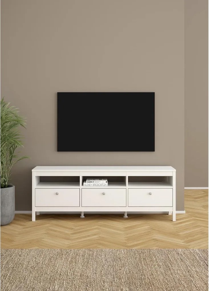 TV stolek Real, bílá