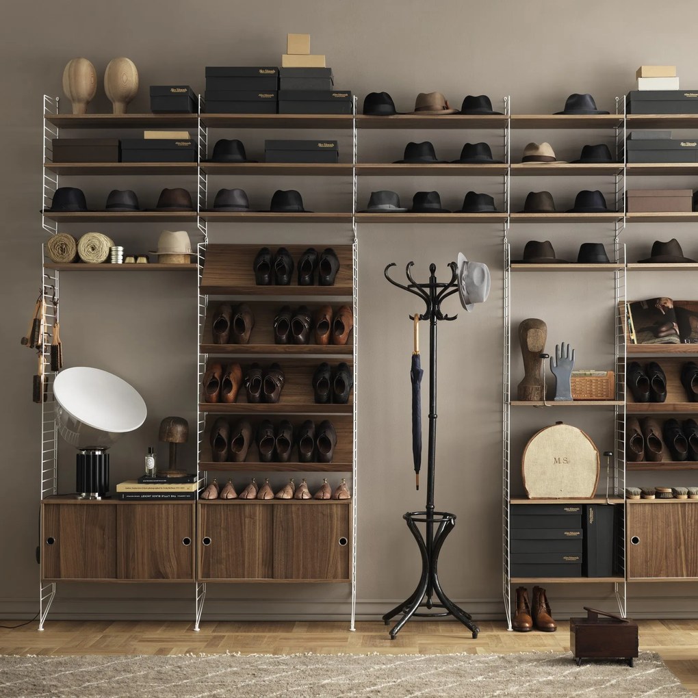 STRING Komoda Chest with Drawers 78 x 30 cm, Walnut