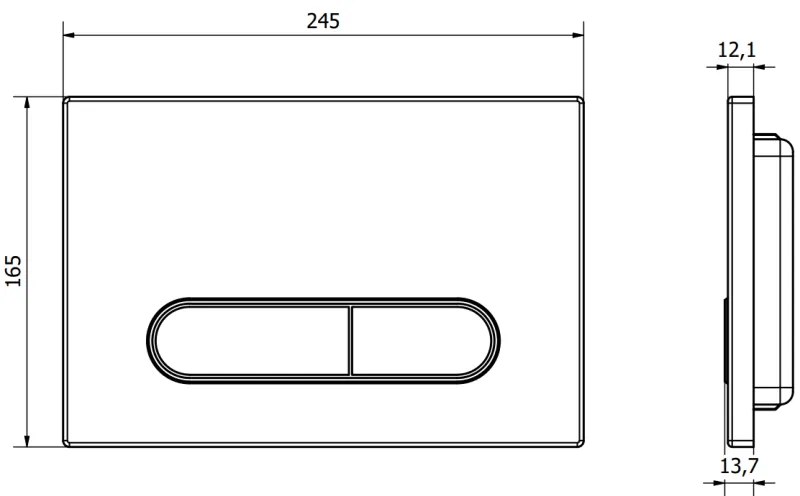Mexen FENIX 11 - splachovací tlačítko pro Mexen Fenix, bílá, 601100