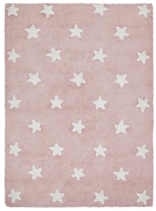 Hans Home | Ručně tkaný kusový koberec Stars Pink-White