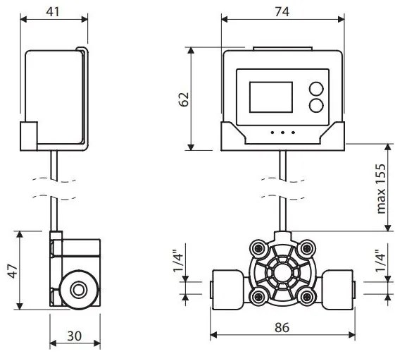 Aplomo Switch dřezová baterie se systémem filtrace vody, chrom