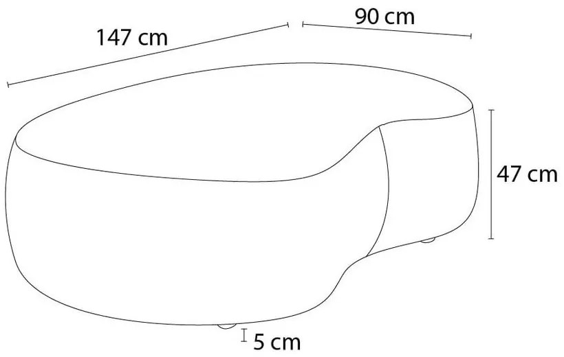 Béžová podnožka z textilie bouclé Saint-Germain – Bobochic Paris