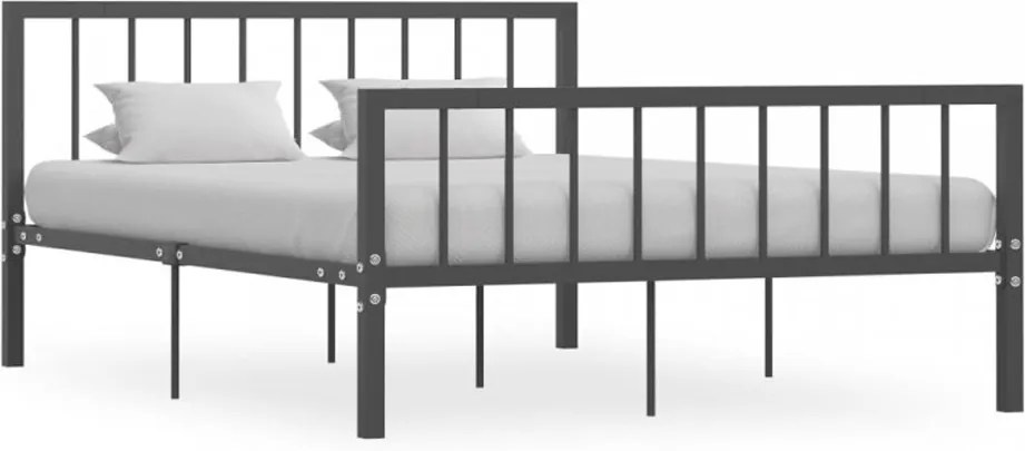 Rám postele Surgone - šedý - kov | 140x200 cm
