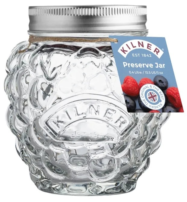 Kilner Ozdobná zavařovací sklenice ve tvaru maliny/ostružiny, 400 ml 0025.056