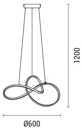 LED Lustr na lanku SATURN LED/30W/230V 3000K