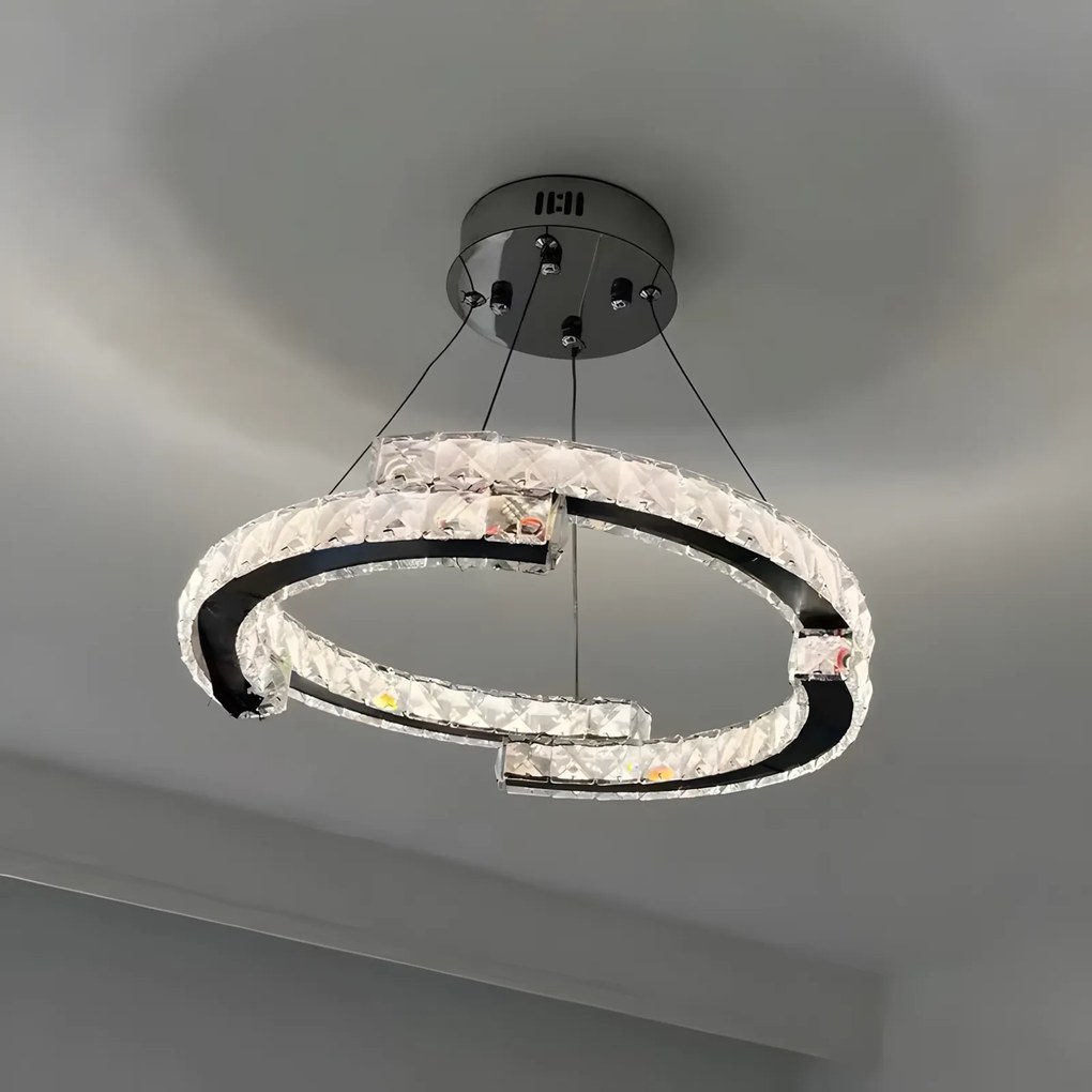 Toolight Toolight, LED křišťálové závěsné svítidlo APP1556-CP, chromová, OSW-05178