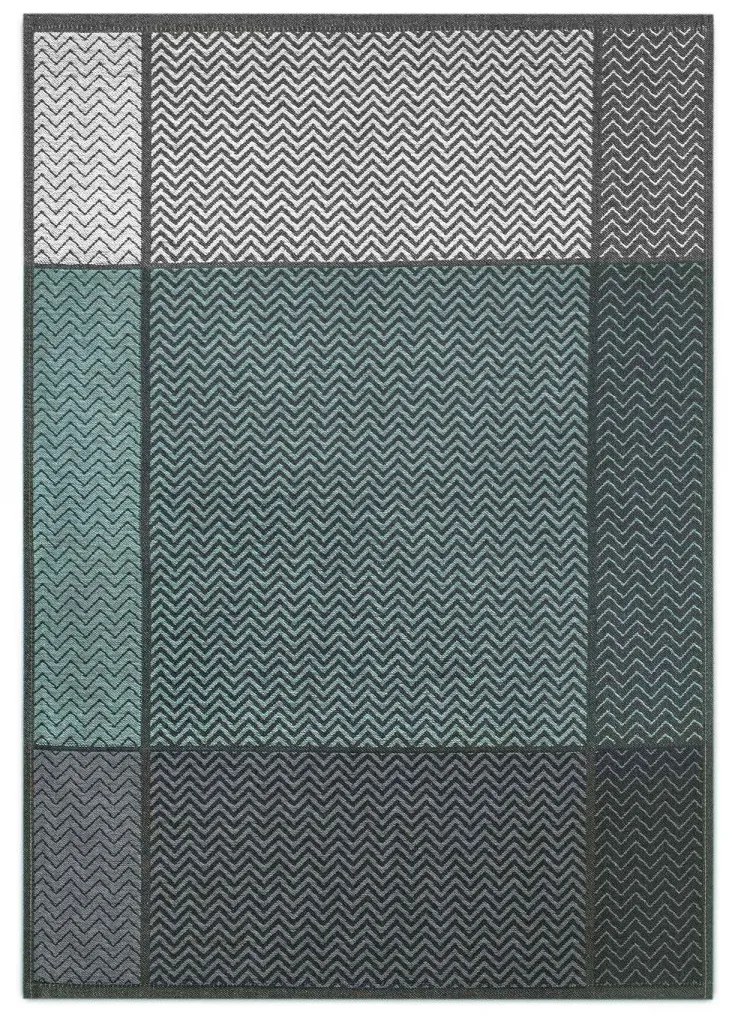 Kuchyňská utěrka 50x70 Pure tyrkysově šedá cikcak 9238/1 Zwoltex 23