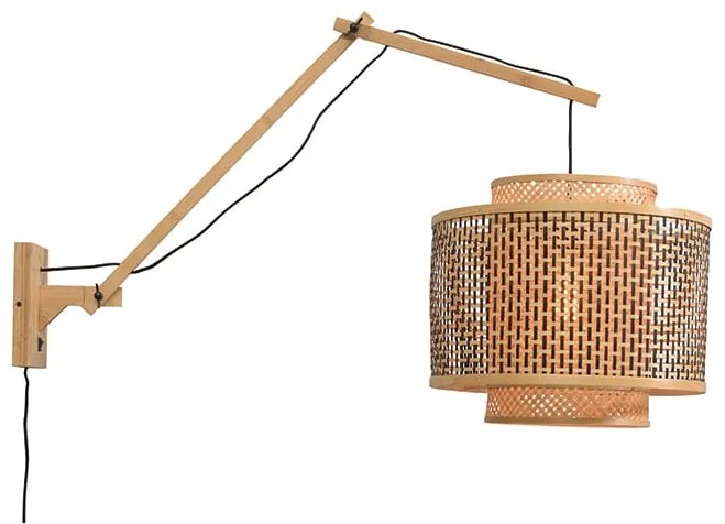 Nástěnná lampa bhutan l 40 x 34 přírodní MUZZA