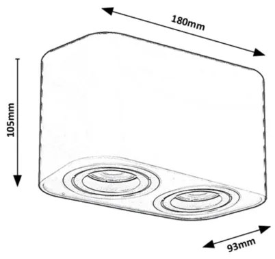 Rabalux 2054 - Bodové svítidlo KOBALD 2xGU10/42W/230V bílá