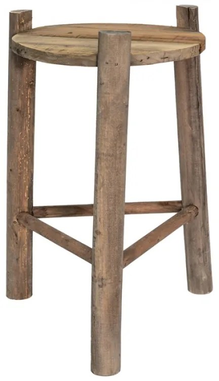 Dřevěný dekorační antik stolík na rostliny – 27x44 cm