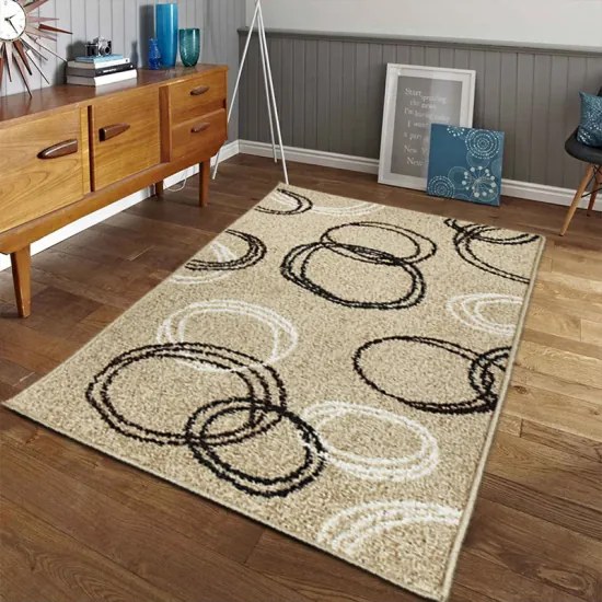 ORIENTAL WEAVERS Kusový koberec LOTTO 290/FM7Y BARVA: Béžová, ROZMĚR: 133x190 cm