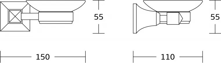 Mexen Dalia držák na mýdlo, černá, 7017339-70