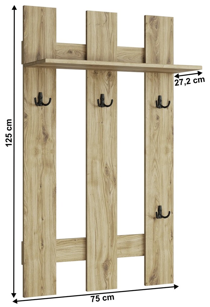 Kondela Věšákový panel 75, dub navarra, DORSI