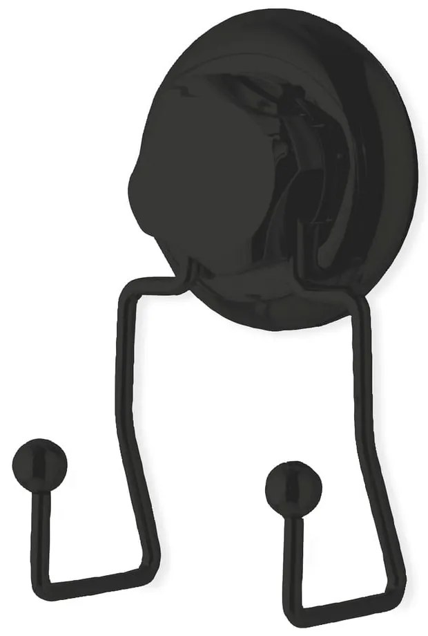 Černý samodržící nástěnný dvojitý háček Compactor Bestlock Black