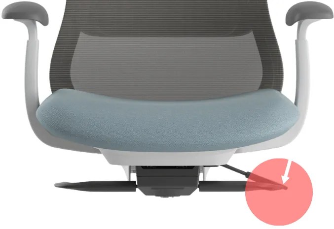 MERCURY Ergonomická kancelářská židle UNO - šedá síťovina / modrá látka