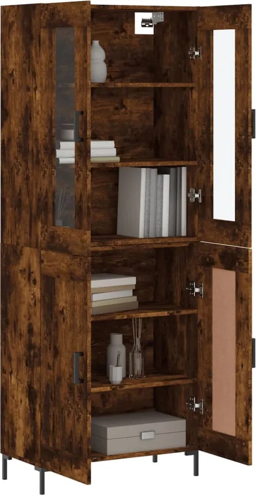Skříň highboard kouřový dub 69,5 x 34 x 180 cm kompozitní dřevo 3198342