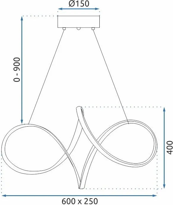 Toolight Rea, Závěsné LED svítidlo G081-1CP Gold, OSW-09740