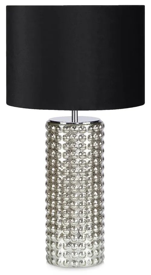 Stolní lampa v černo.stříbrné barvě Markslöjd Proud, ø 34 cm