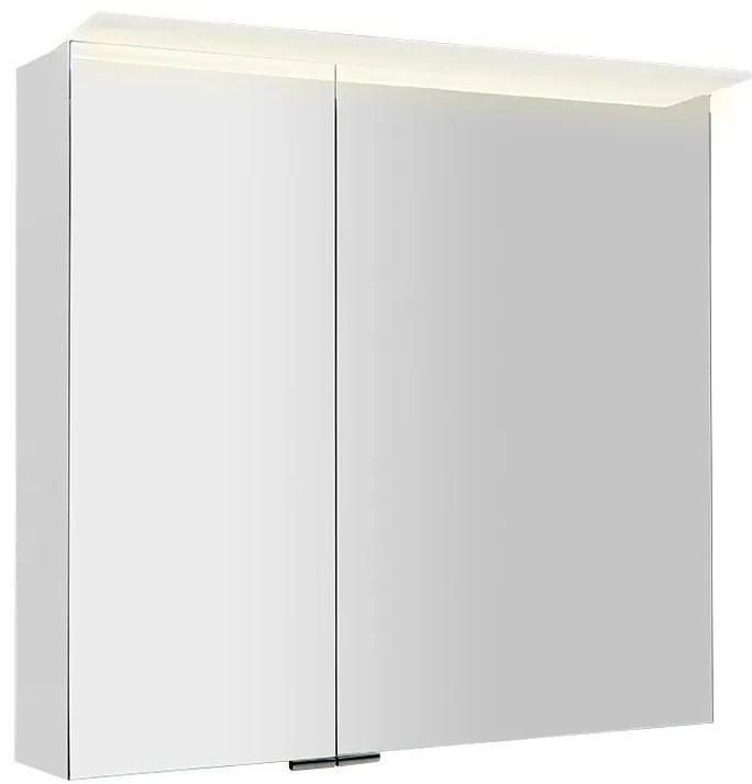 Sapho, LINEX galerka s LED osvětlením, 80x70x15cm, bílá, LX080-0030