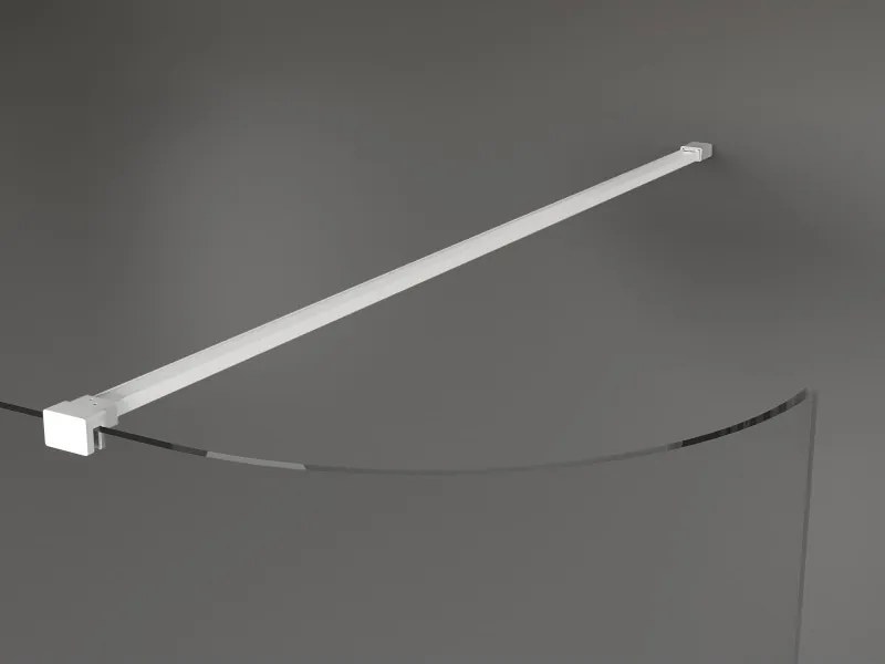 Mexen Kioto, zaoblená sprchová zástěna 80 x 200 cm, 8mm čiré sklo, bílý profil, 800-080-101-20-06