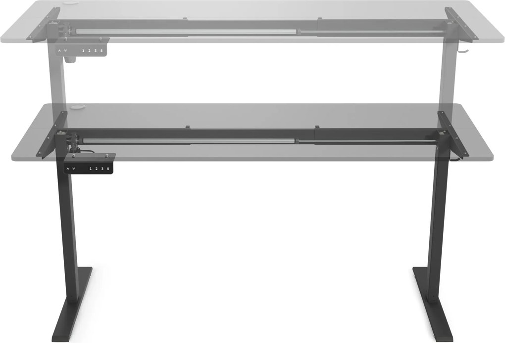 Elektricky výškově nastavitelný rám psacího stolu s motorem 110-160 cm DV-201ODF - černá